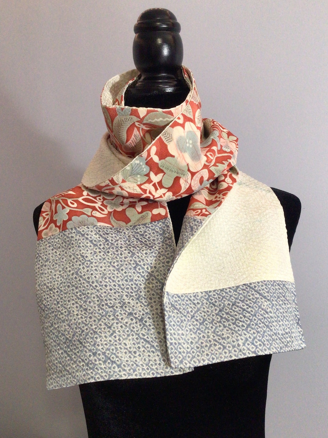Vintage Japanese Silk Kimono Scarf. - Etsy