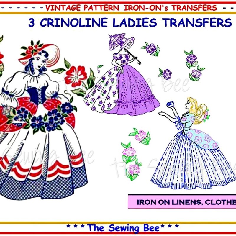 Crinoline Transfer - Etsy