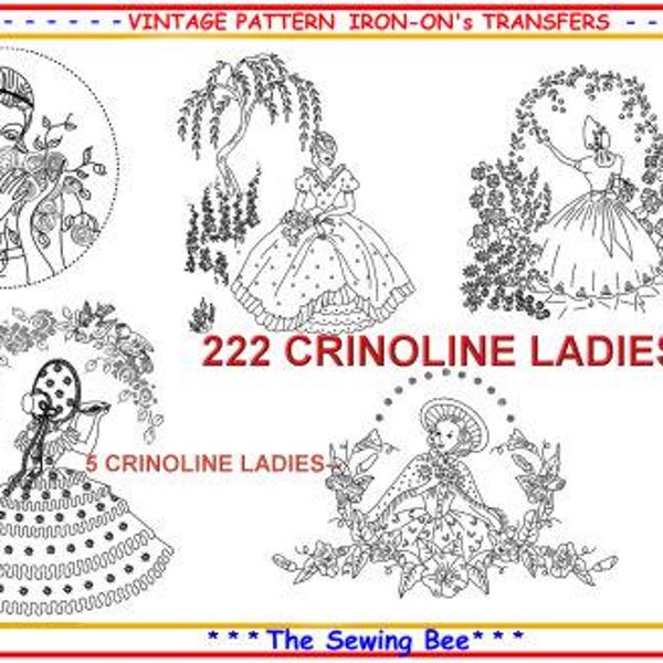 Crinoline Lady Embroidery - Etsy