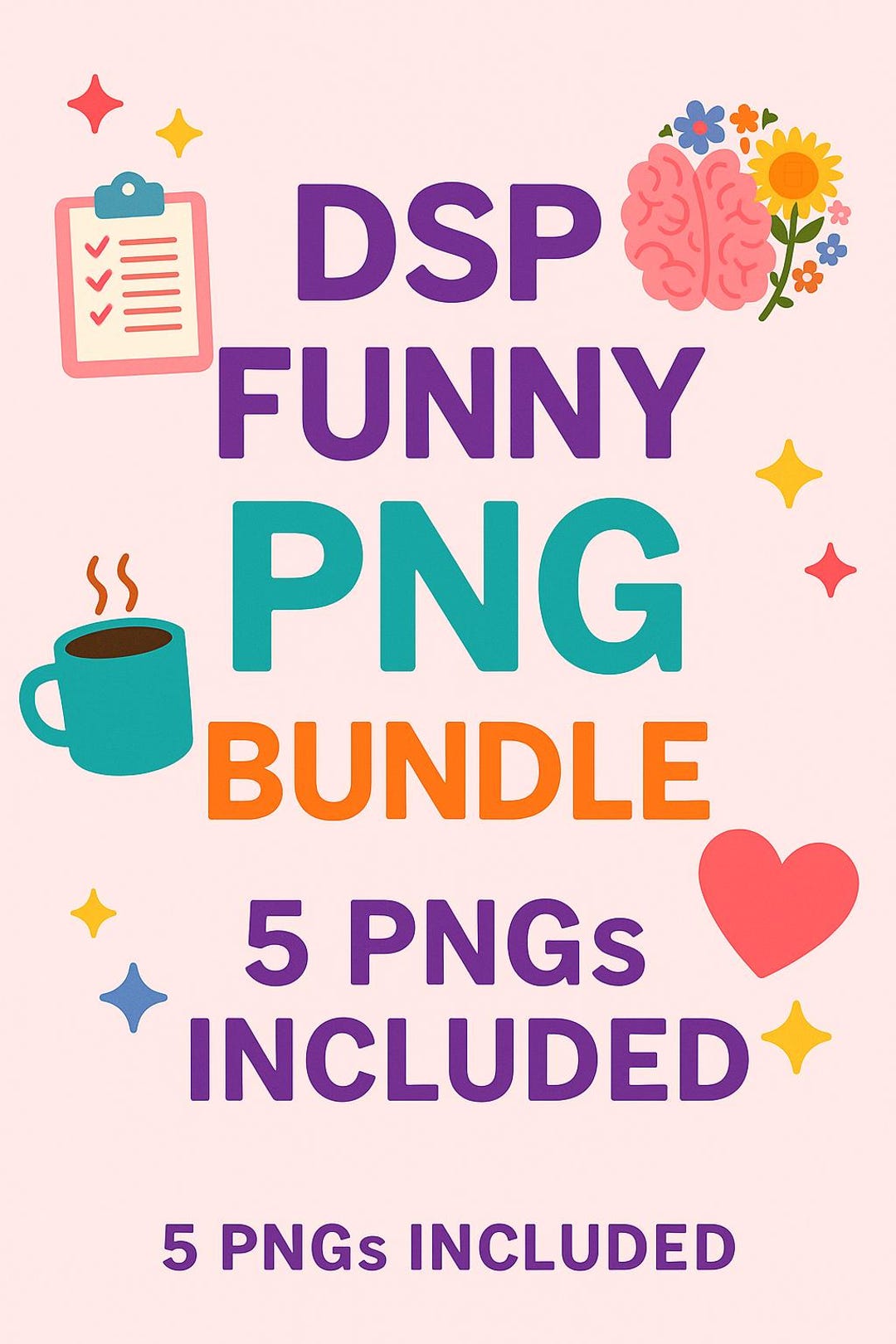 DSP Funny PNG Bundle – 5 Direct Support Professional Sublimation Files ...