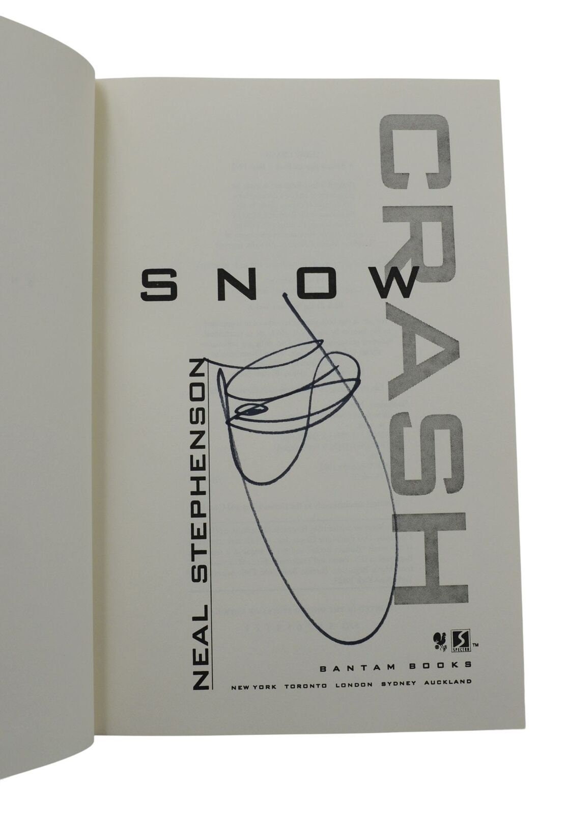 Snow Crash ~ SIGNED by NEAL STEPHENSON ~ First Edition ~ 1st Printing ...