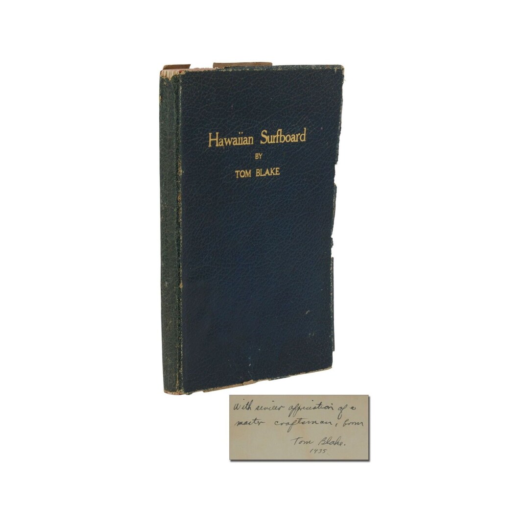Hawaiian Surfboard ~ SIGNED by TOM BLAKE ~ First Edition Rare Binding ...