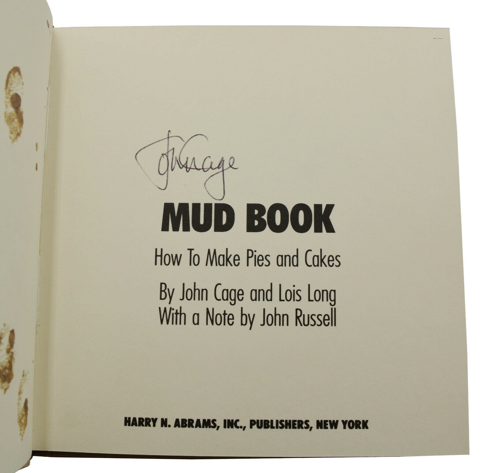 Mud Book SIGNED by JOHN CAGE First Trade Edition 1st 1988 Lois Long - Etsy