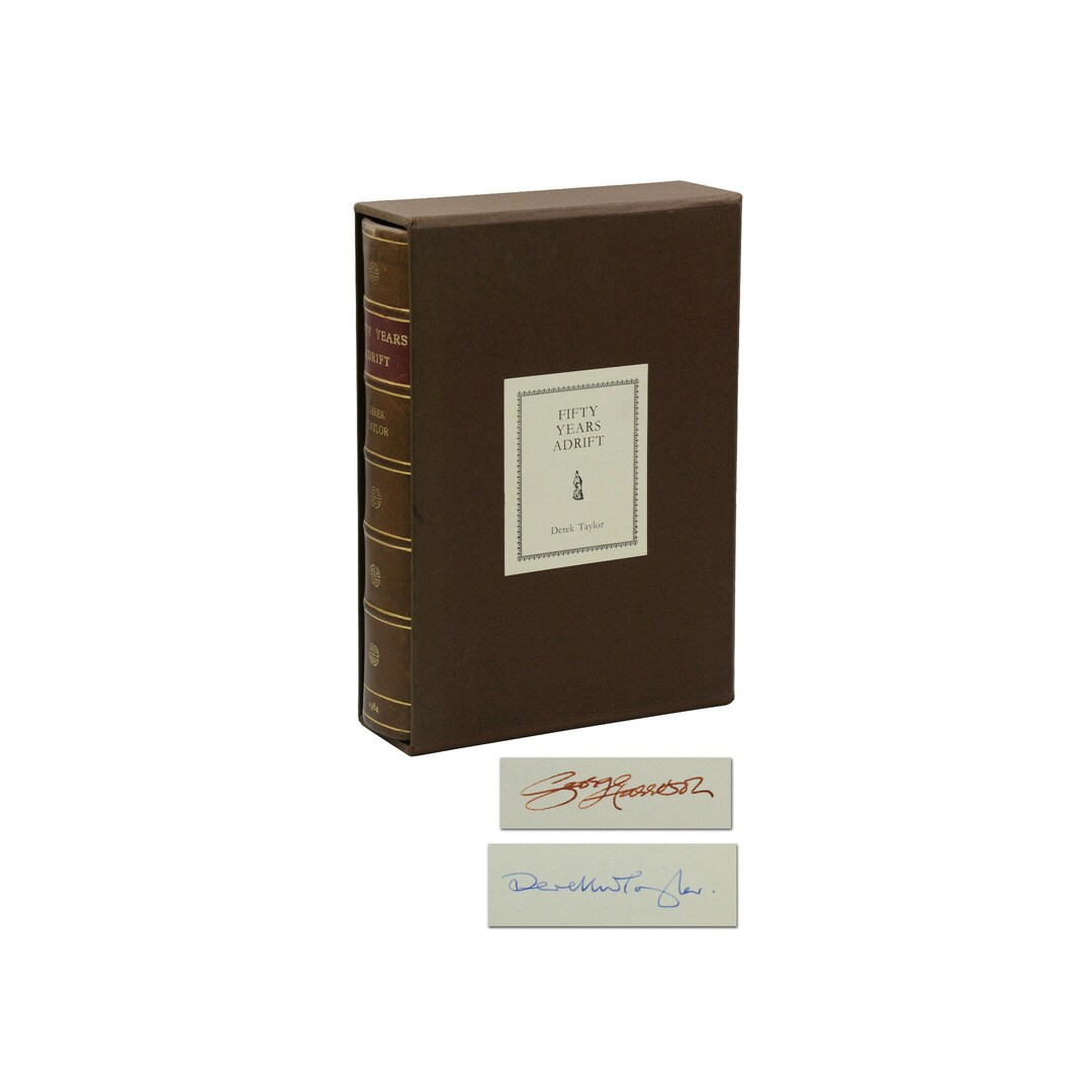 Fifty Years Adrift SIGNED by GEORGE HARRISON & Derek Taylor First ...