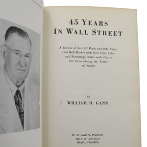 45 Years in Wall Street ~ W. D. GANN ~ First Edition ~ 1st ~1949 William Delbert - Etsy
