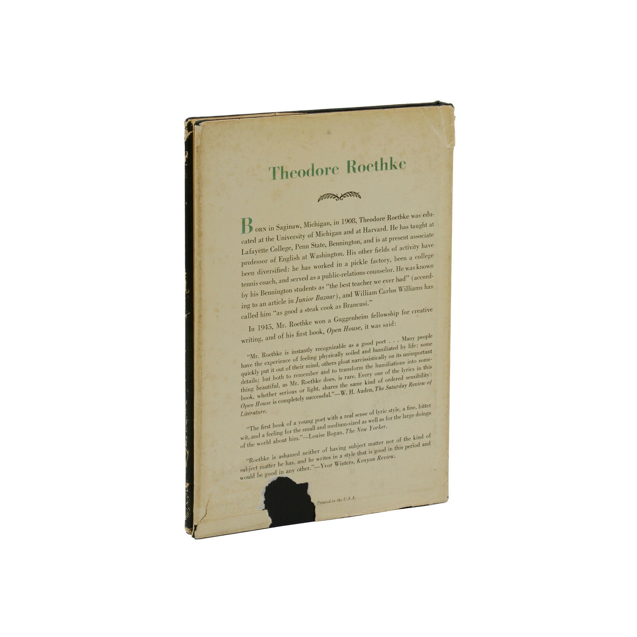 The Lost Son and Other Poems by THEODORE ROETHKE ~ SIGNED First Edition ...