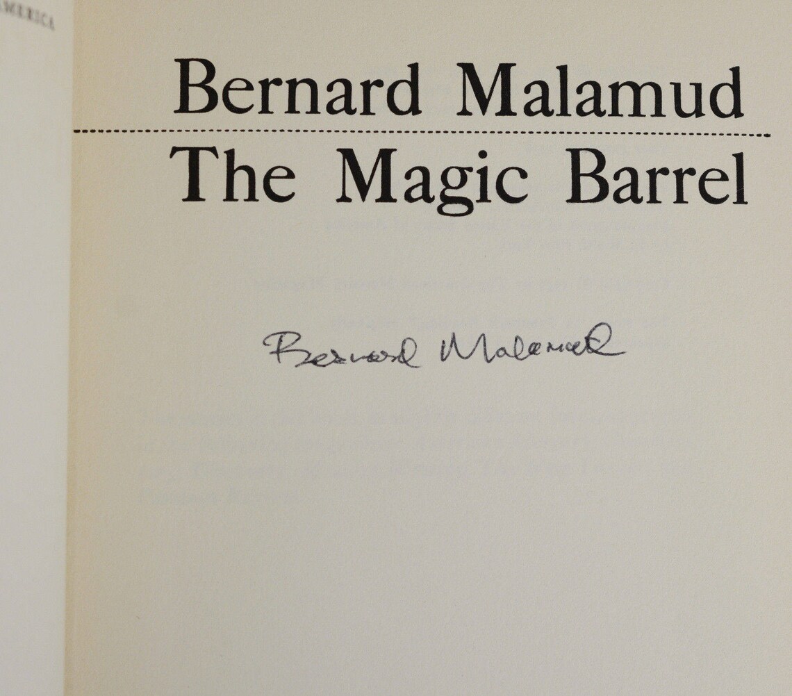 The Magic Barrel by BERNARD MALAMUD SIGNED First Edition - Etsy