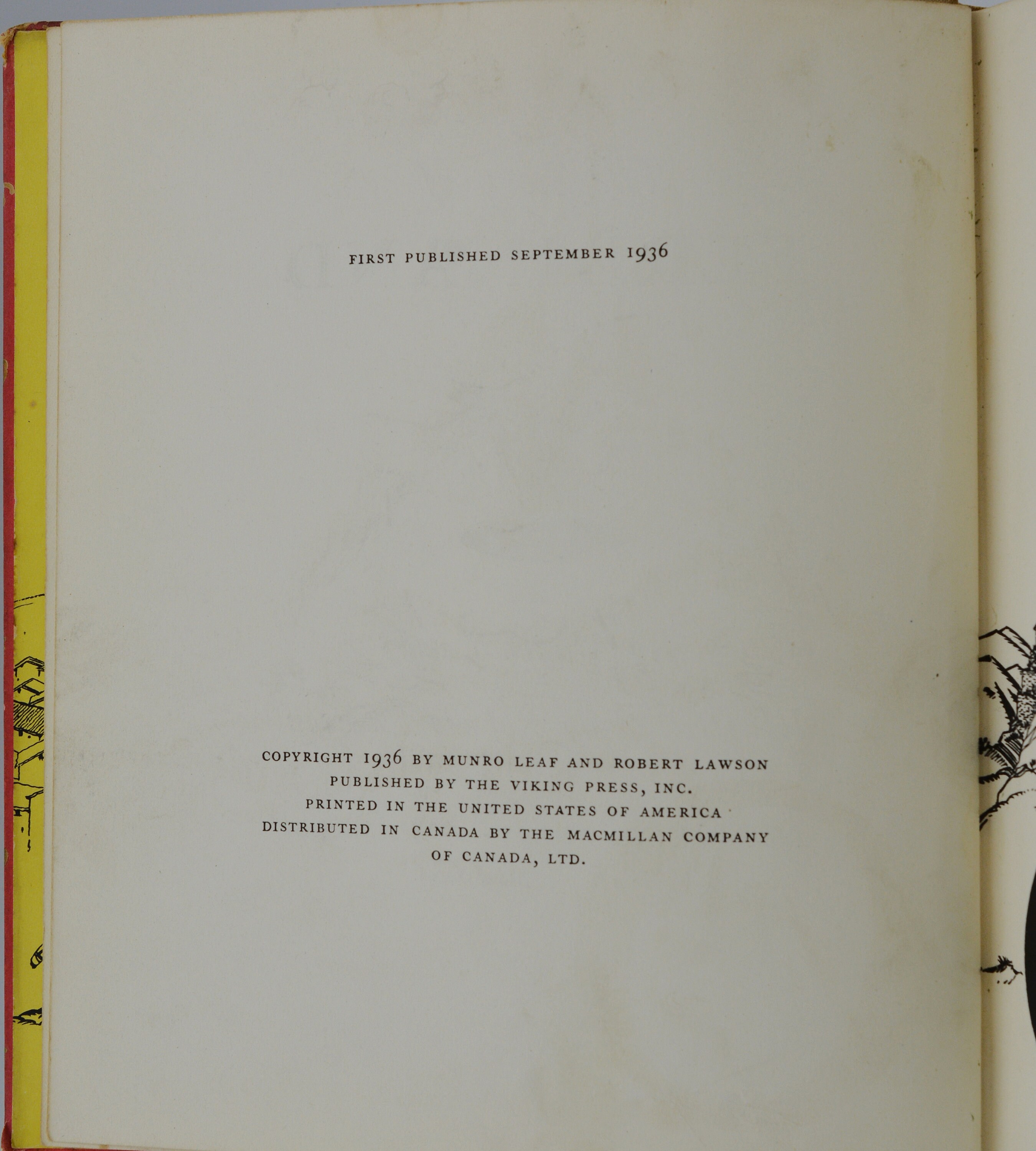 The Story of Ferdinand ~ MUNRO LEAF ~ First Edition 1st Printing 1936 ...