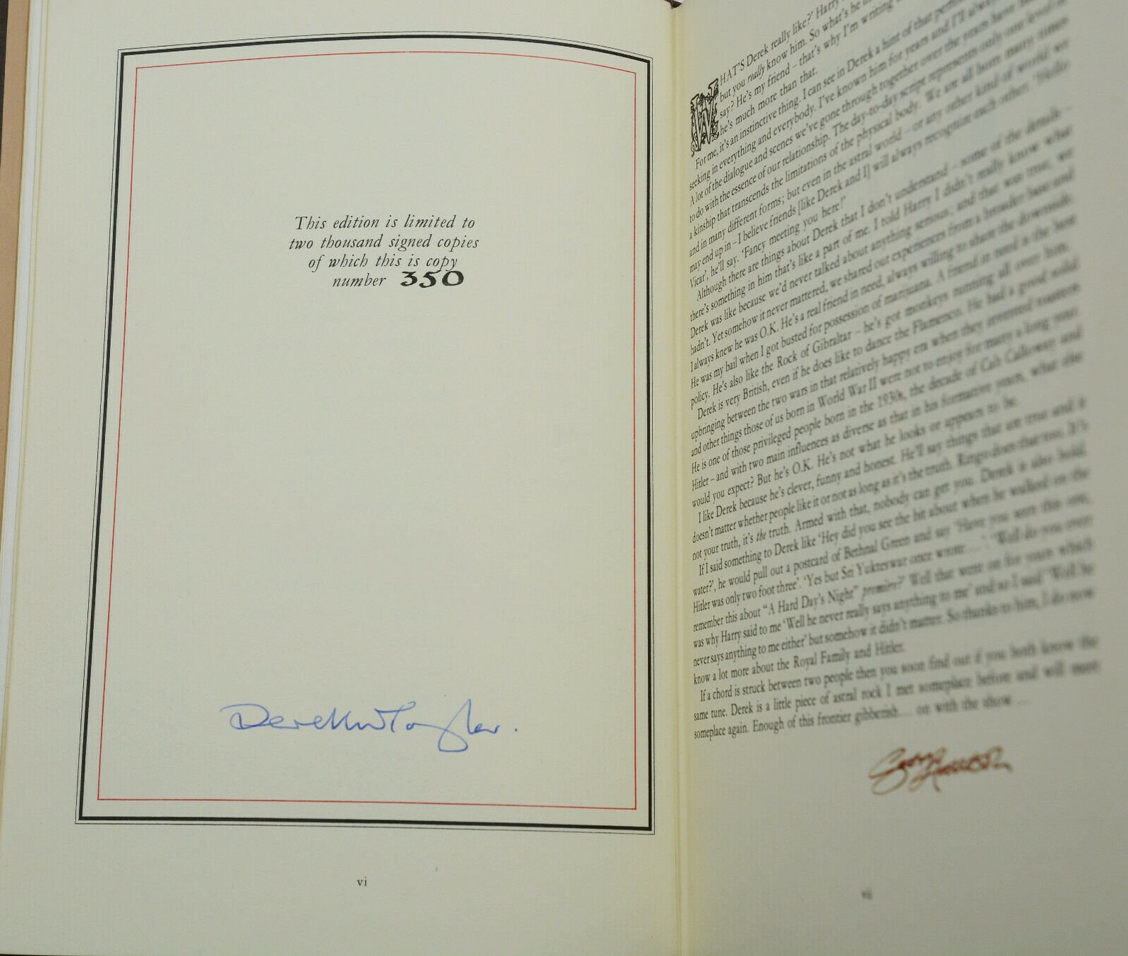 Fifty Years Adrift SIGNED by GEORGE HARRISON & Derek Taylor First ...