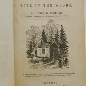 Walden or Life in the Woods ~ HENRY DAVID THOREAU ~ First Edition 1854 ...