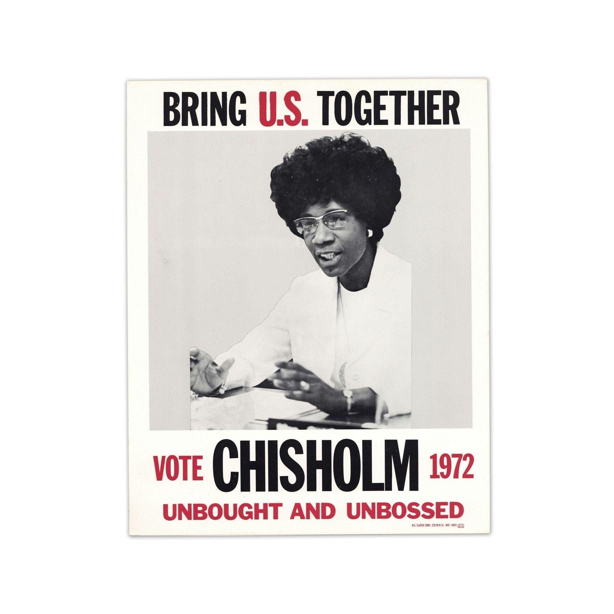 SHIRLEY CHISHOLM ~ Original Poster ~ Bring U.S Together Vote Chisholm ...