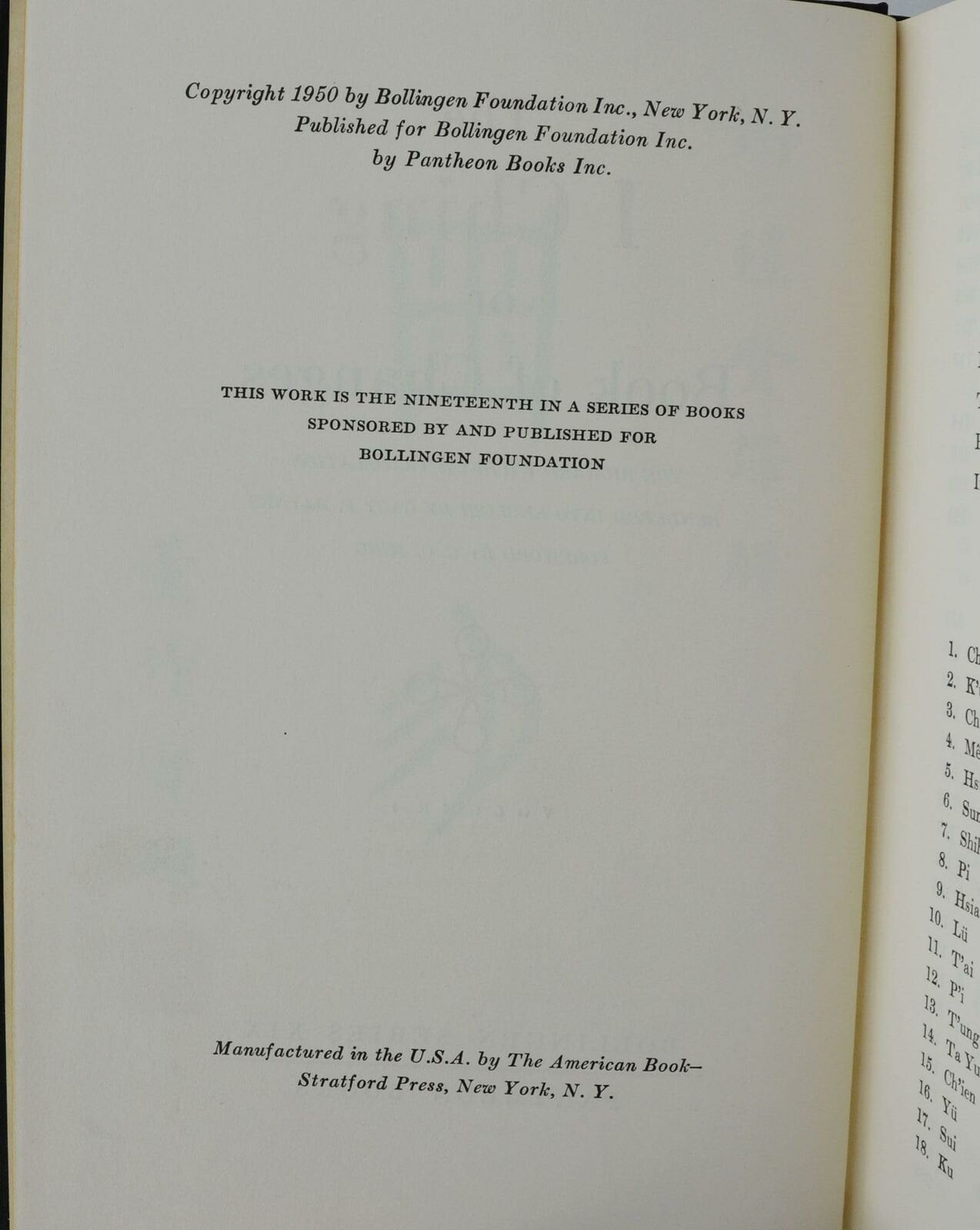 The I CHING or Book of Changes First Edition 1950 Wilhelm & Baynes JUNG ...