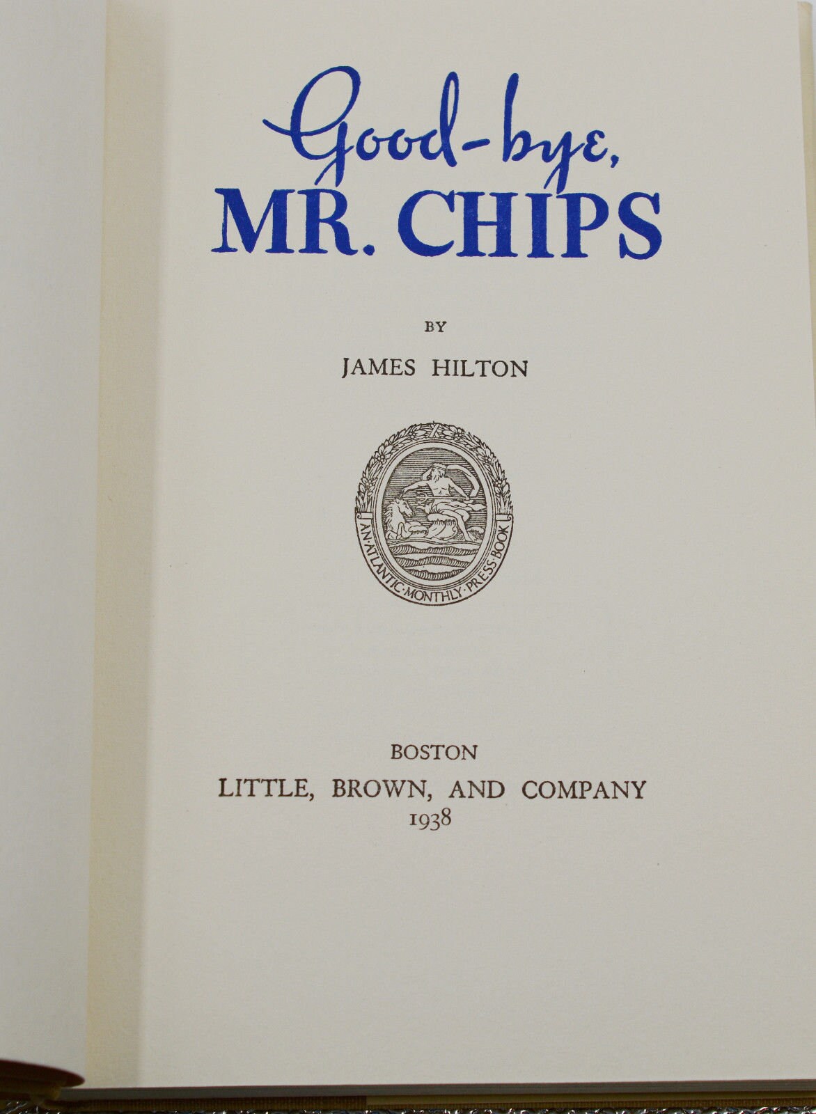 Good-bye Mr. Chips SIGNED by JAMES HILTON Later Printing - Etsy