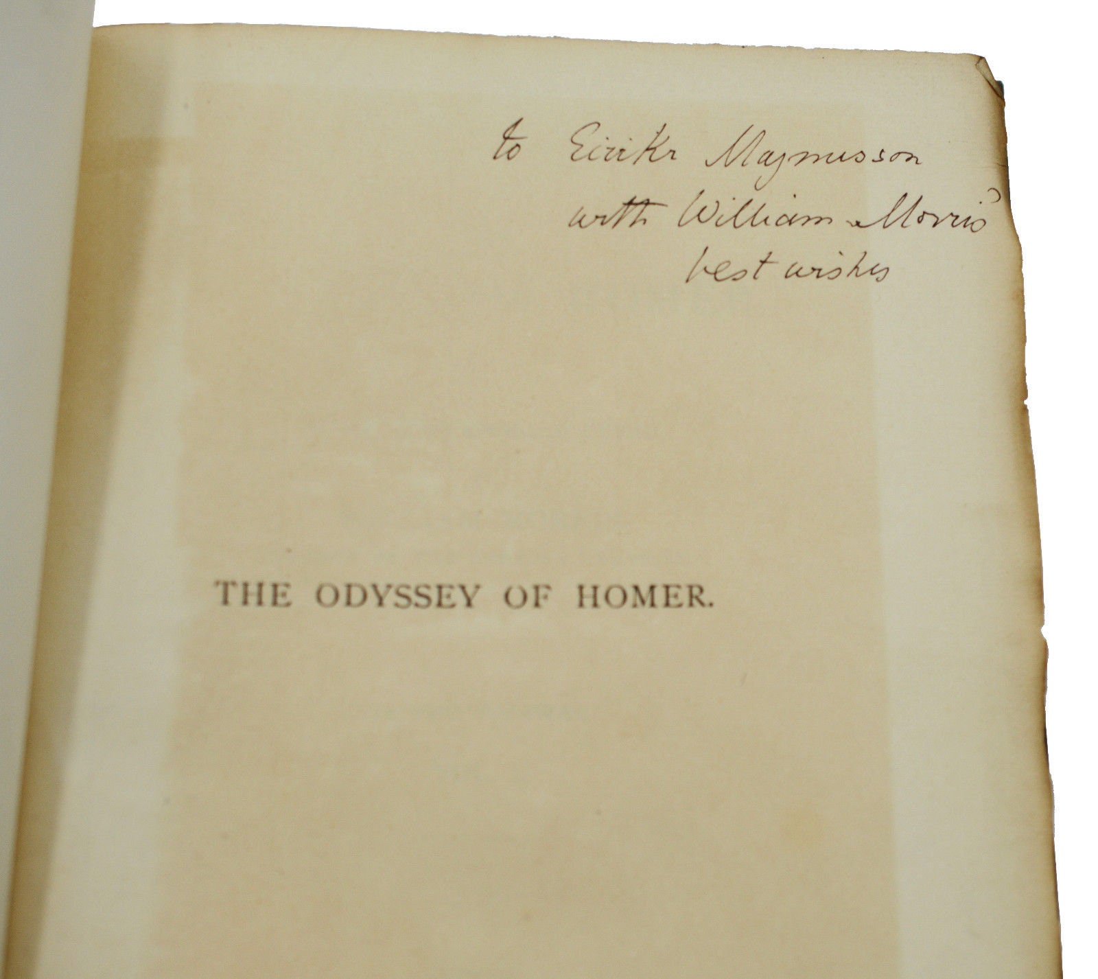 The Odyssey of Homer ~ Translated by WILLIAM MORRIS ~ SIGNED First ...