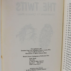 The Twits ~ ROALD DAHL ~ Advance Uncorrected Proof ~ First Edition 1st ...