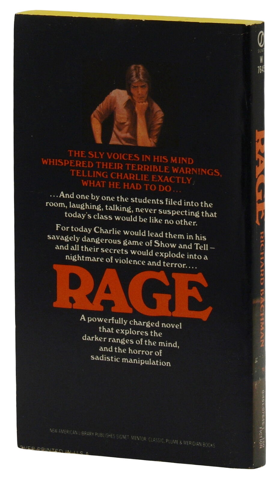 Rage ~ SIGNED by Stephen King Writing as RICHARD BACHMAN First Edition ...