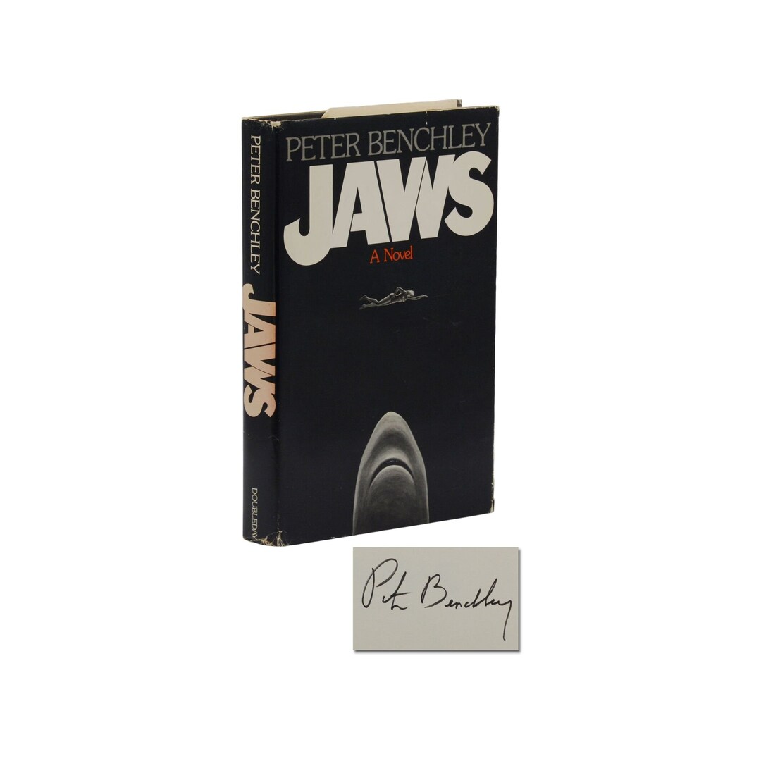 Jaws ~ SIGNED by PETER BENCHLEY ~ First Edition ~ 1st Printing ~ 1974 ...