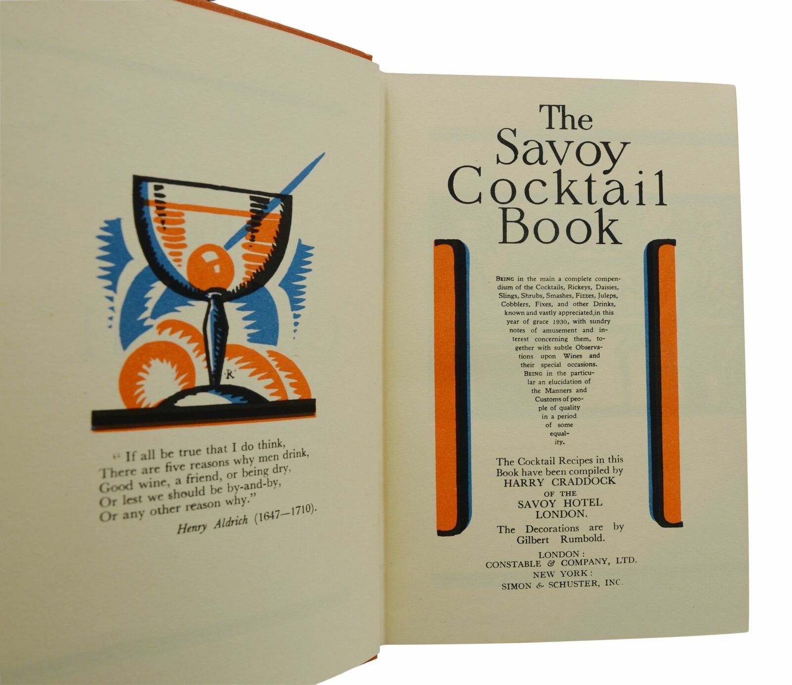 The Savoy Cocktail Book SIGNED by HARRY CRADDOCK Early British Edition ...