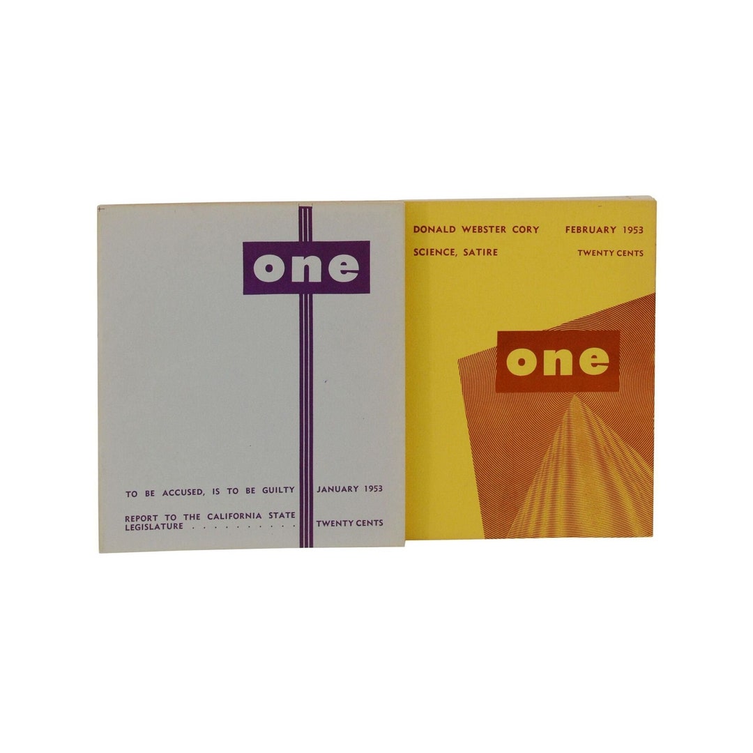 ONE MAGAZINE Issues 1 & 2 Edited by Martin Block 1st Gay Rights 1953 ...