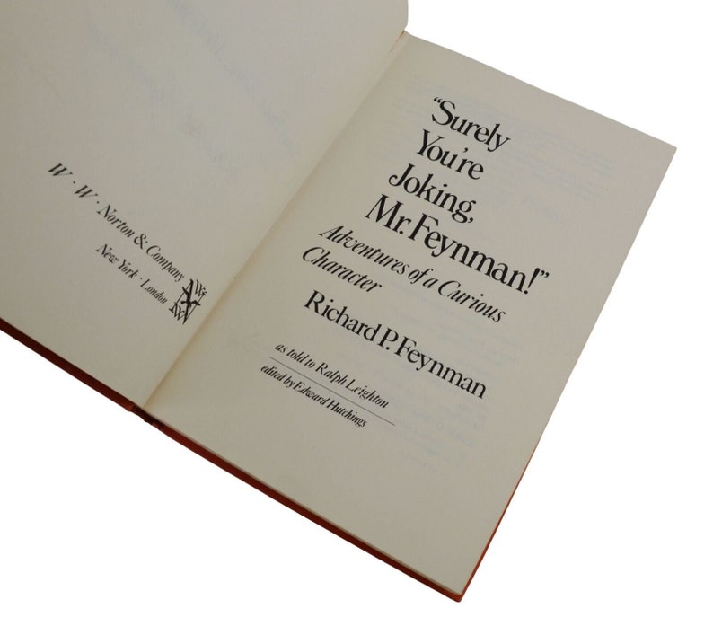 Surely You're Joking Mr. Feynman ~ SIGNED by RICHARD P FEYNMAN ~ Second ...