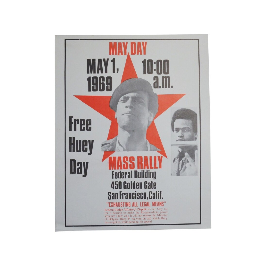 Huey Newton / May Day / May 1 1969 1000 A.m / Free Huey Day / Mass ...