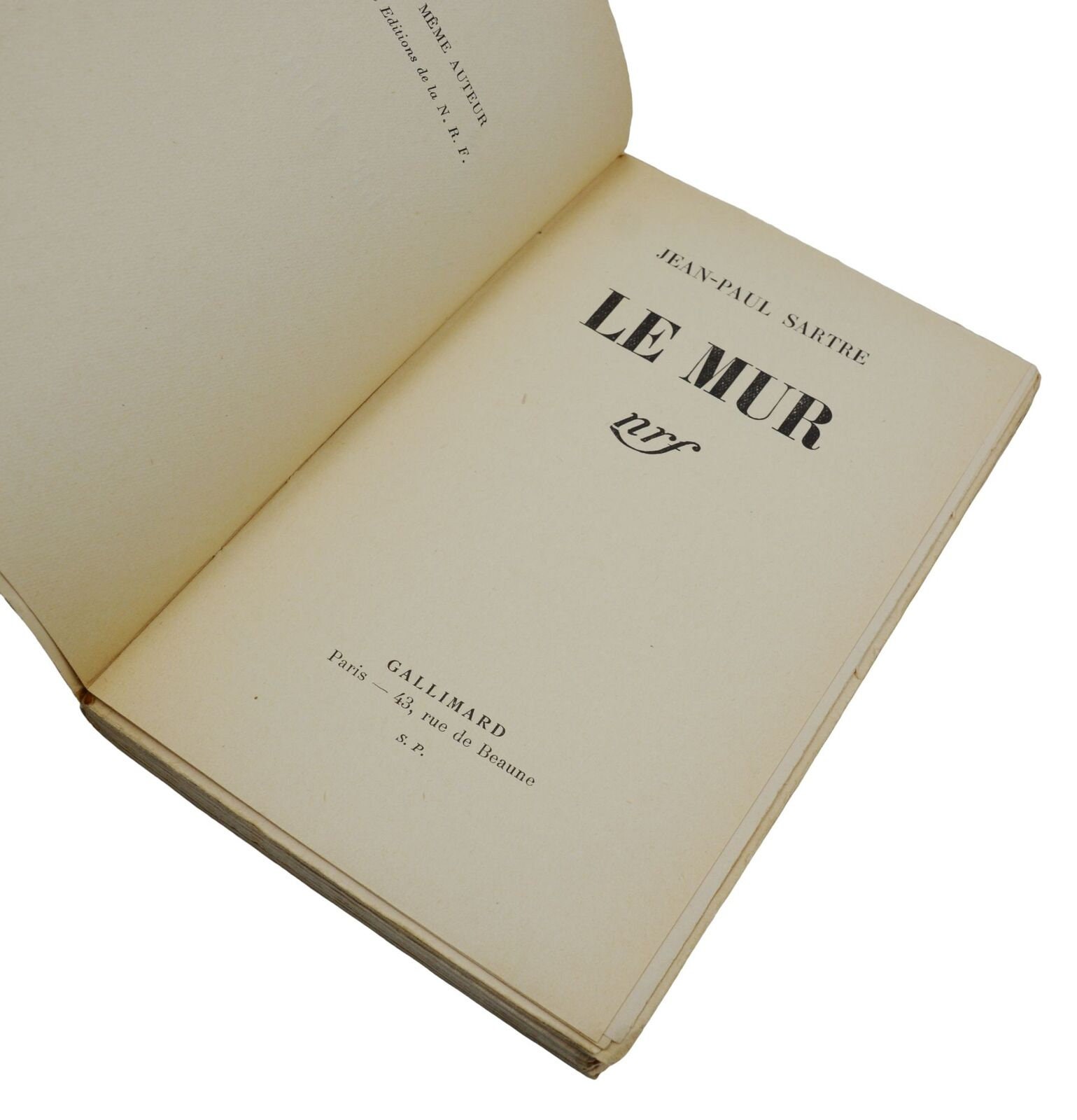 Le Mur Signed by JEAN-PAUL SARTRE First Edition 1st 1939 - Etsy