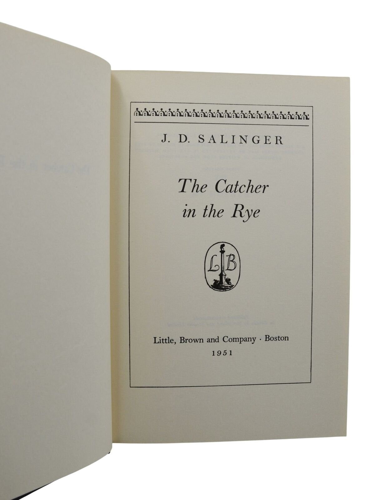 The Catcher in the Rye J. D. SALINGER First Edition 1st Printing 1951 ...