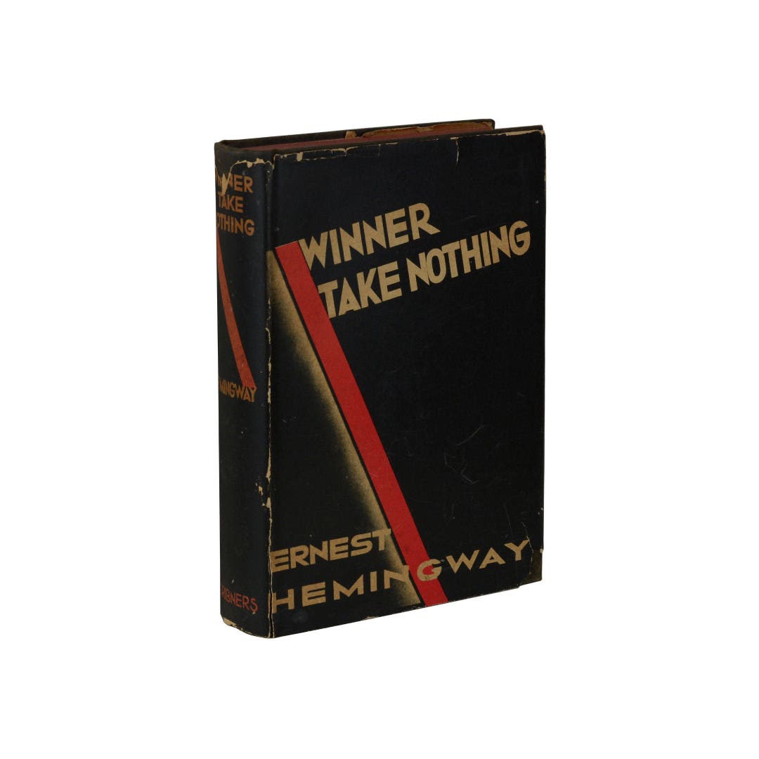 Winner Take Nothing ~ ERNEST HEMINGWAY ~ First Edition 1933 ~ 1st ...