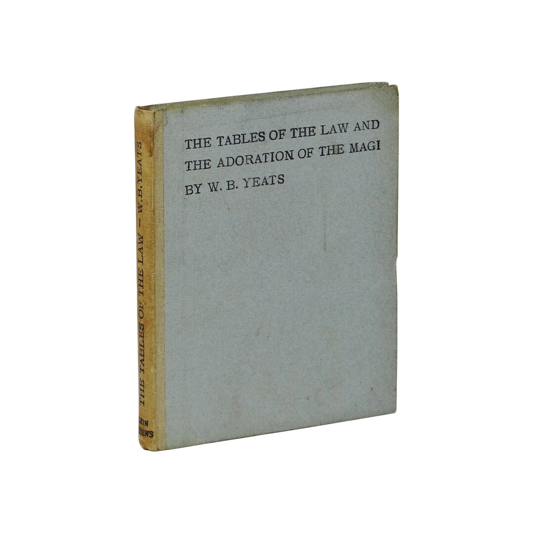 The Tables of the Law ~ WILLIAM BUTLER YEATS ~ Deluxe First Edition 1904 1st W B - Etsy
