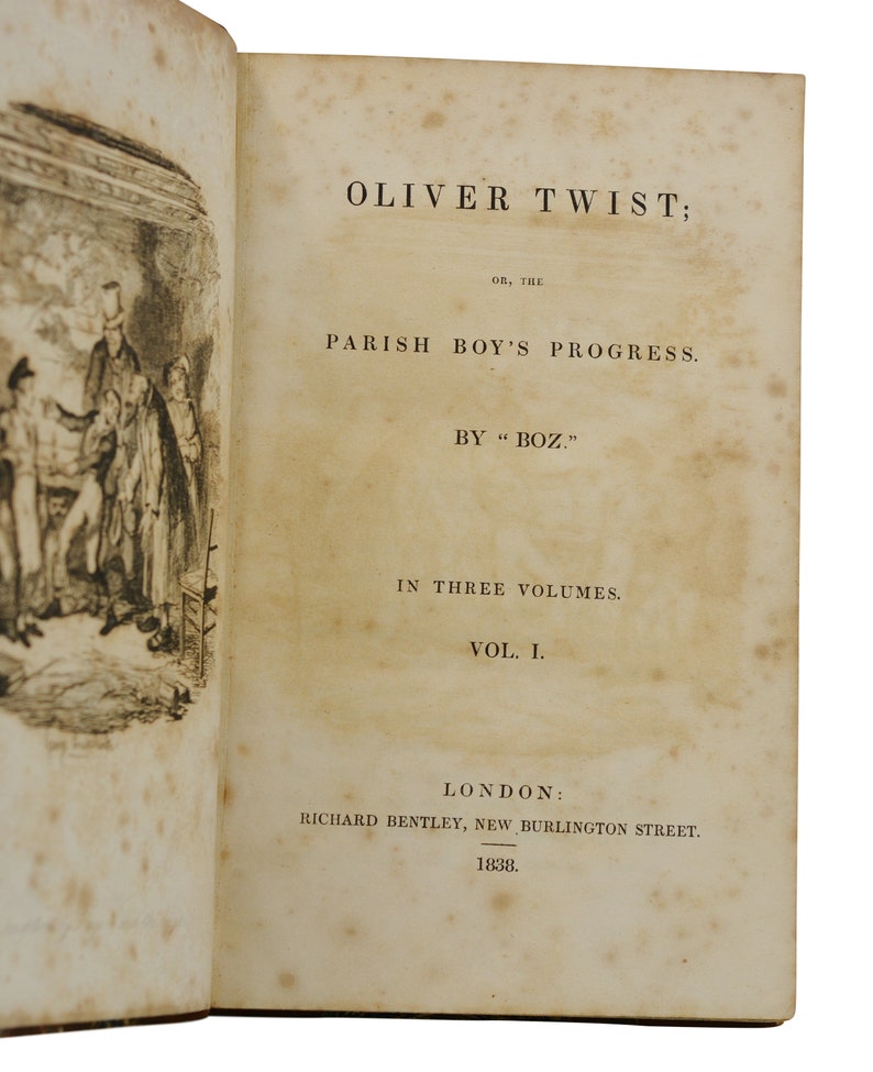 Oliver Twist CHARLES DICKENS First Edition 1st Printing 1st Issue 1838 BOZ - Etsy