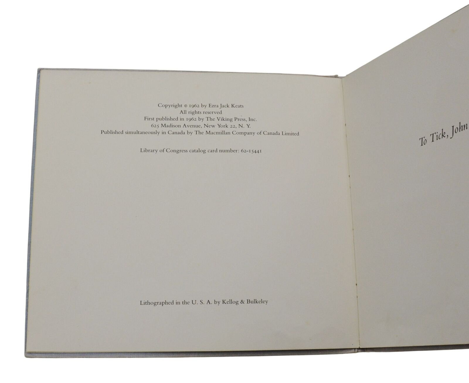 The Snowy Day ~ EZRA JACK KEATS ~ First Edition ~ 1st Printing 1962 ...