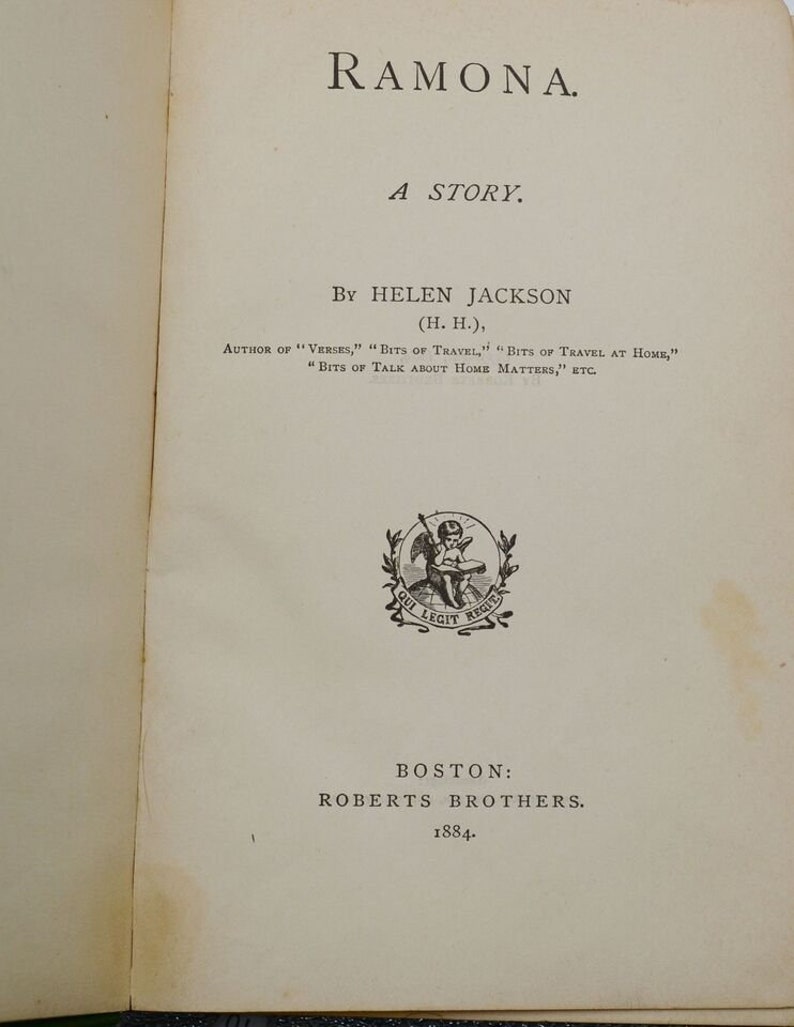 Ramona by HELEN HUNT JACKSON ~ First Edition 1884 ~ 1st - Etsy