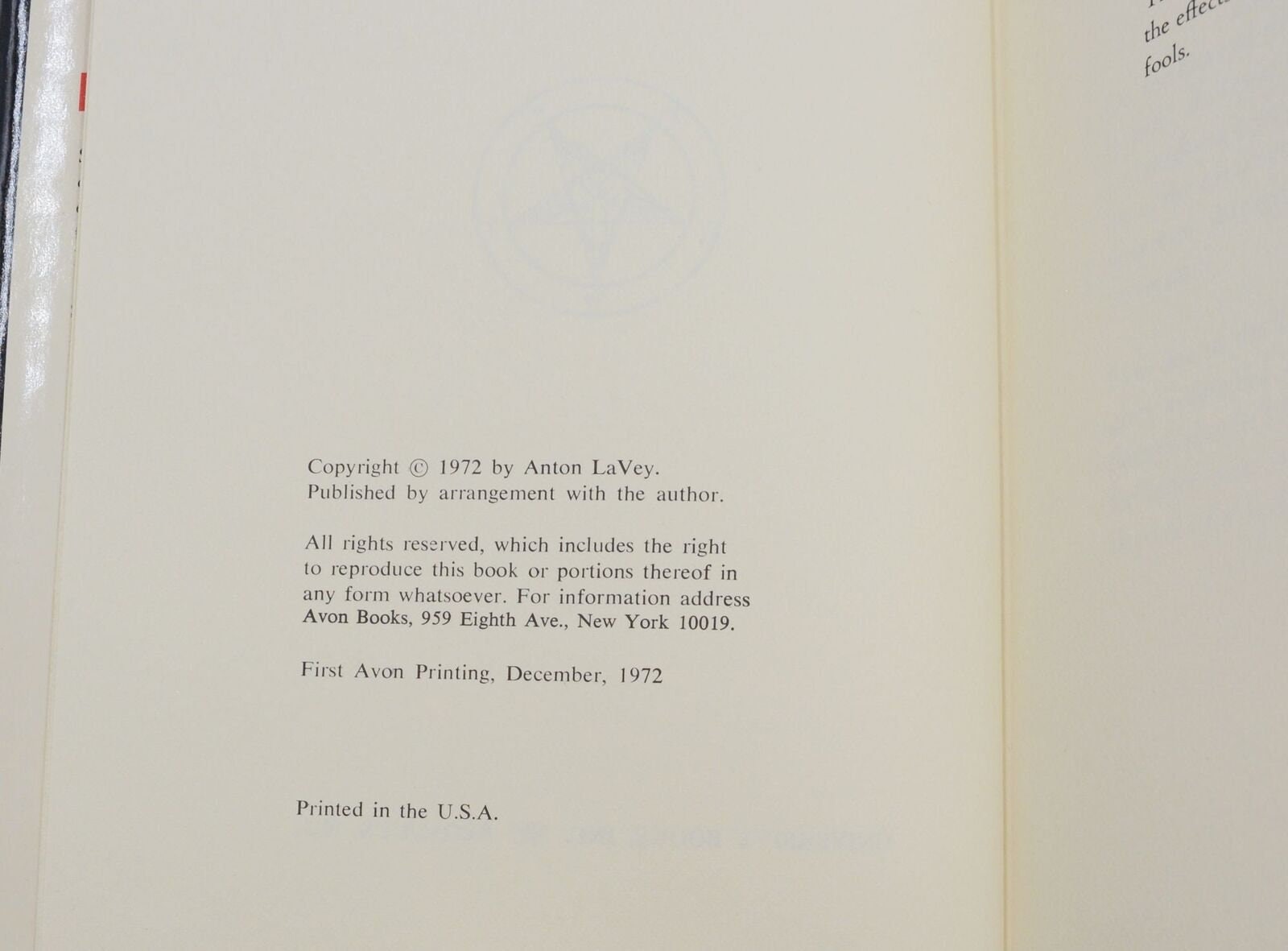 Anton Szandor Lavey / the Satanic Rituals 1st Edition 1972 - Etsy