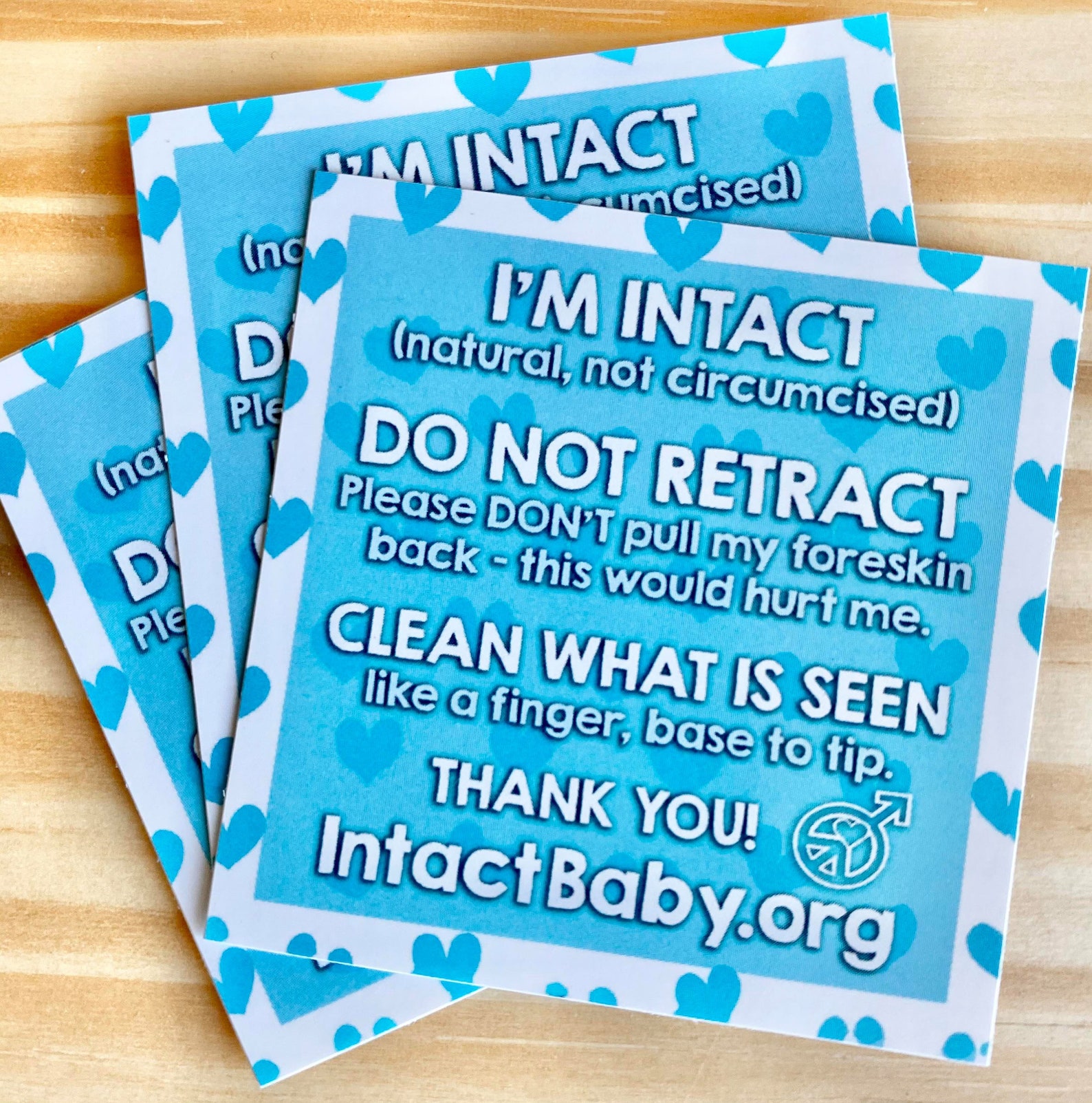 I'm Intact - Do Not Retract Vinyl Care Stickers - Etsy