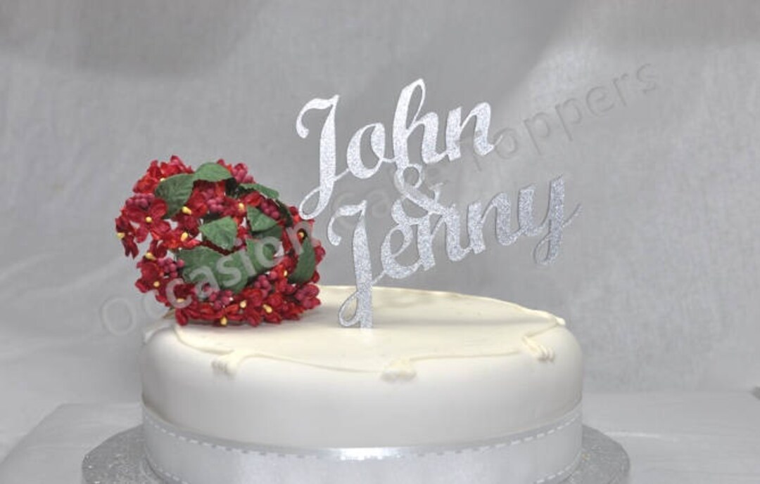 Personalised Wedding Cake Topper With Your Names Acrylic Decoration ...