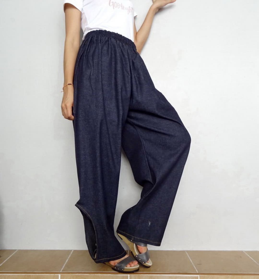 Eenvoudige stijl gemakkelijk dragen lange broek in Japans - Etsy Nederland