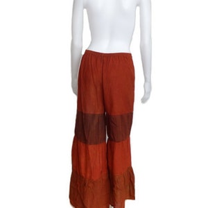 Gypsy Ruffle Pants Summer Beach Vacation Wear Cotton OOAK - Etsy