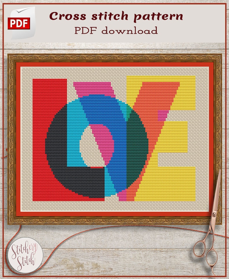 Love Cross Stitch Pattern PDF | Etsy