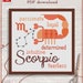 Scorpio Cross Stitch Pattern by Stitchery Stitch 4 Palettes - Etsy