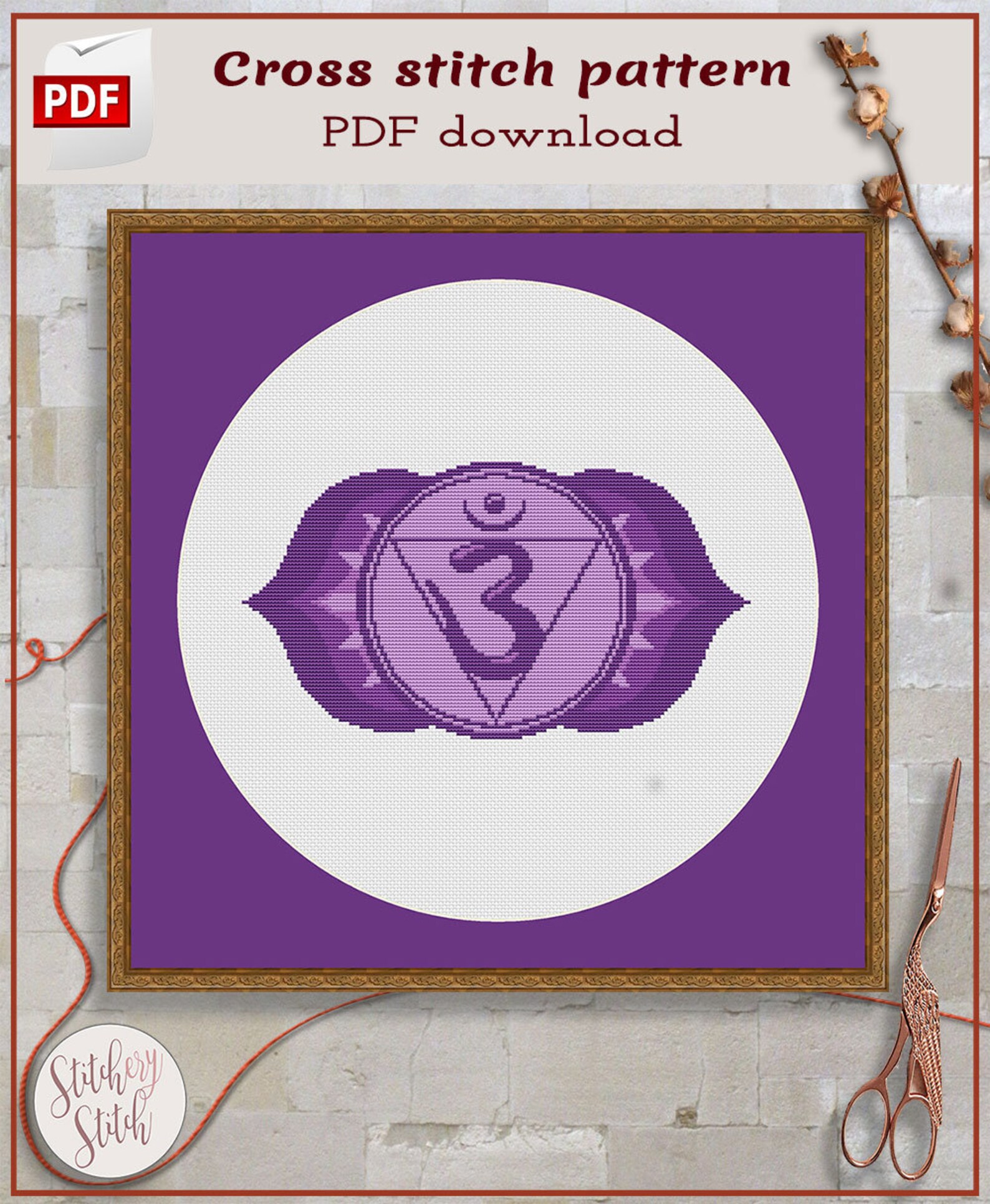 Chakras Cross Stitch Pattern Seven Chakras Cross Stitch | Etsy