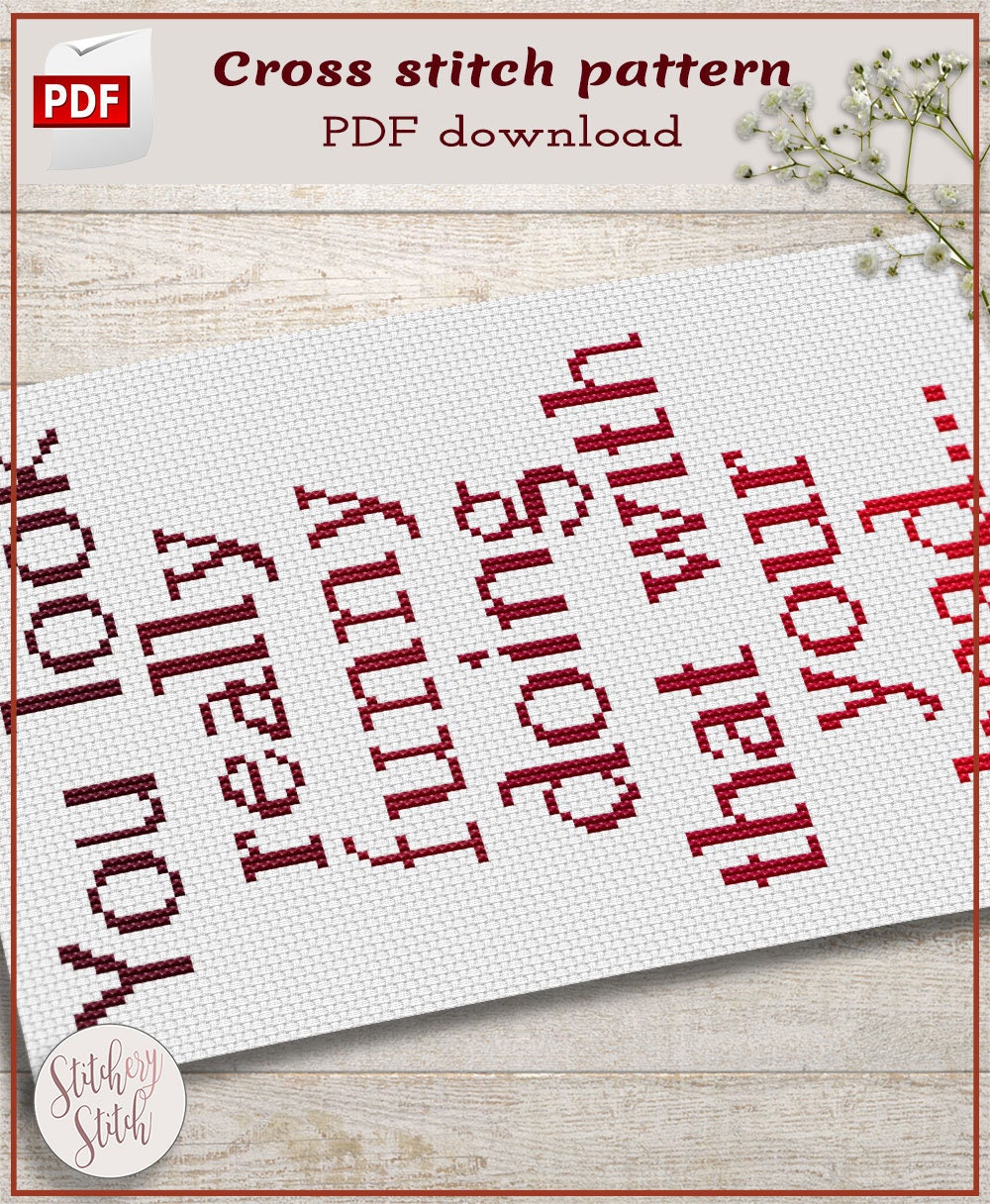 Funny Cross Stitch Design You Look Really Funny Doing That - Etsy