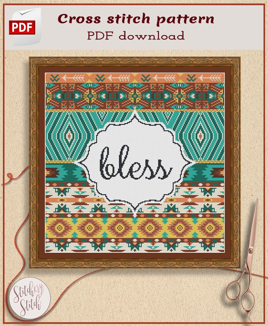 Modern Geometric Cross Stitch Pattern - Etsy