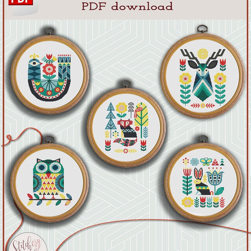 Scandinavian Cross Stitch Pattern - Etsy