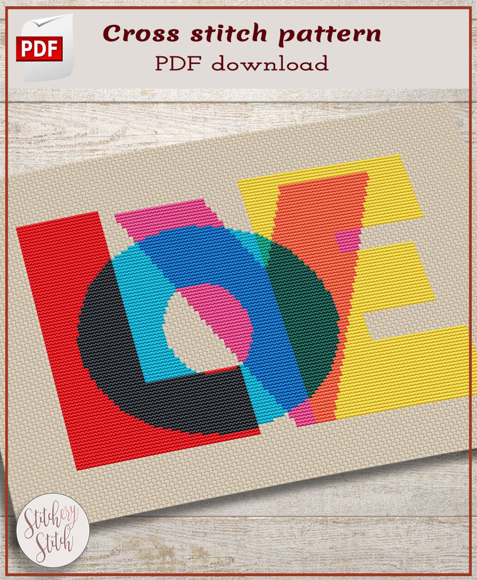 Love Cross Stitch Pattern PDF | Etsy