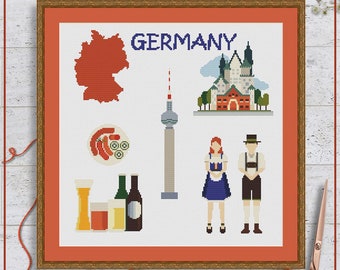 Germany Cross Stitch - Etsy