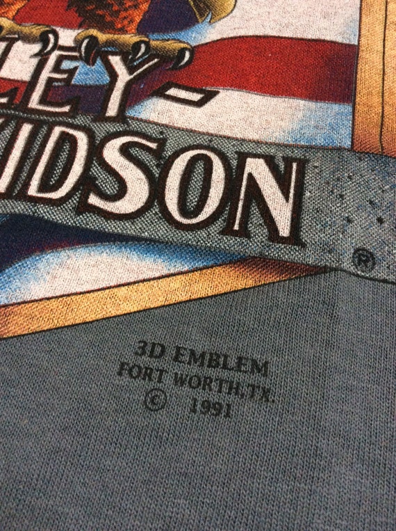 1991 DEADSTOCK 3D EMBLEM HARLEY DAVlDSON Made in U.S.… - Gem