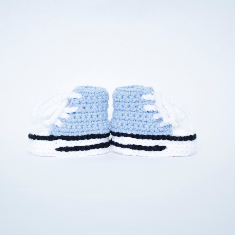 Light Blue Crochet Baby Booties - Etsy