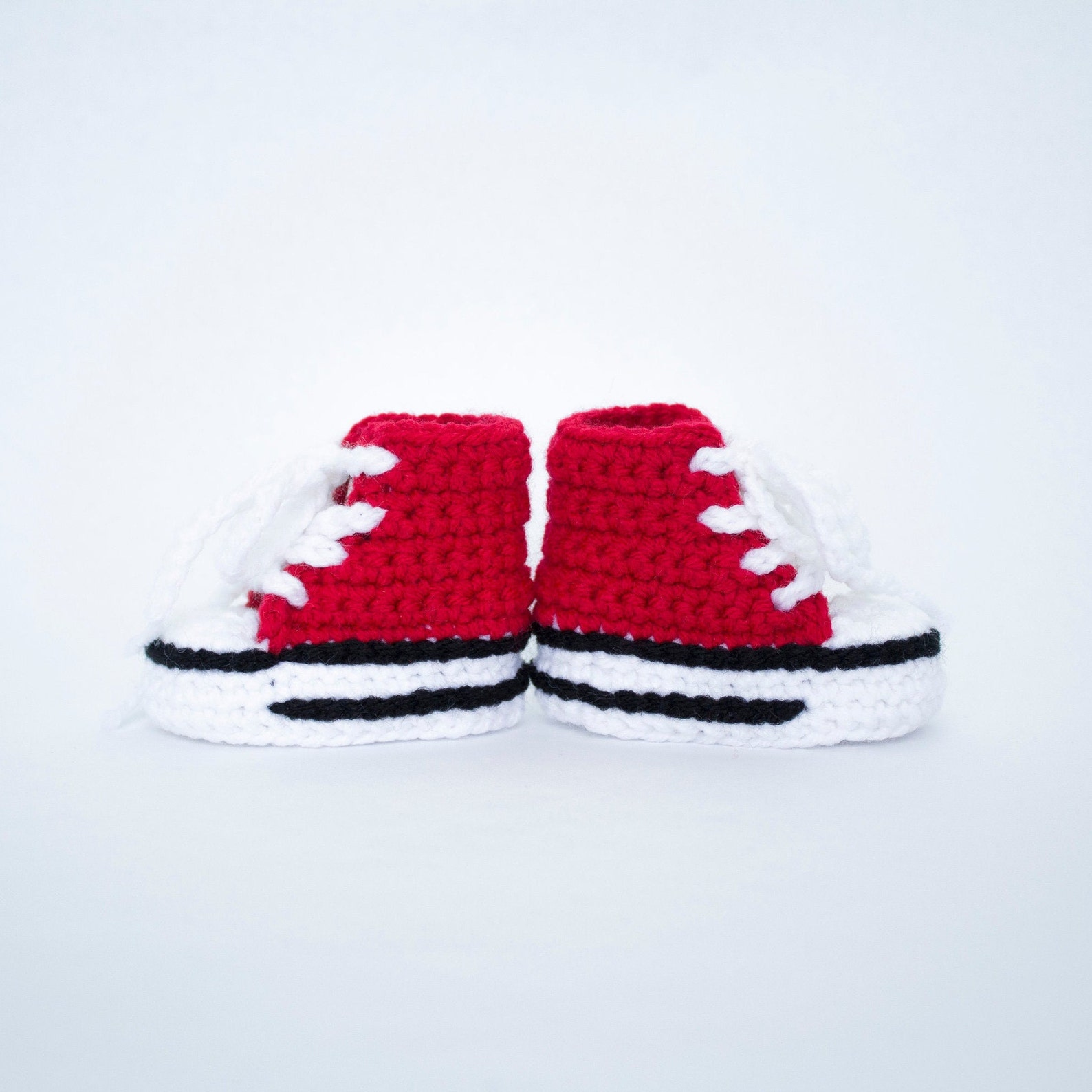 Red Crochet Baby Booties - Etsy