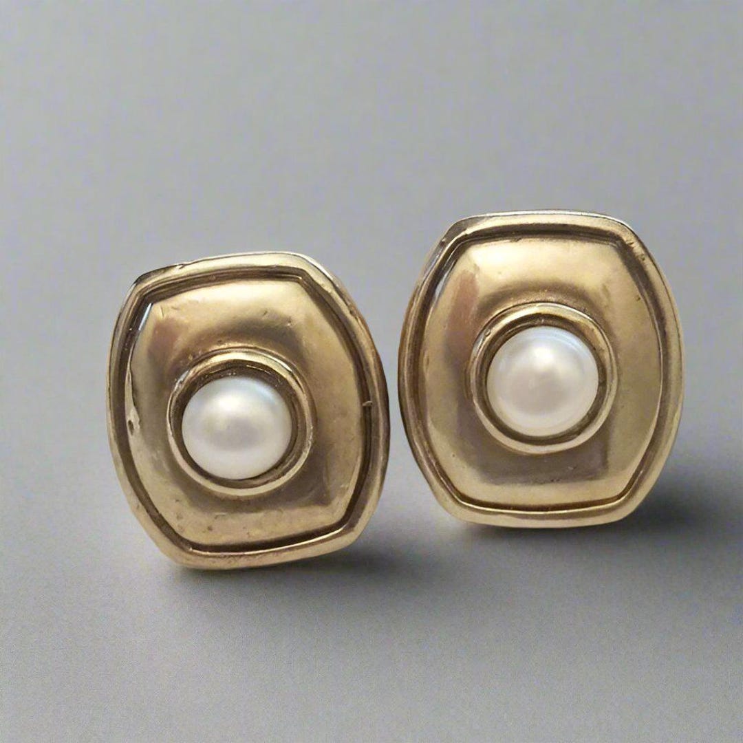 Simon Sebbag Gold Sterling Silver Clip on Earrings - Etsy
