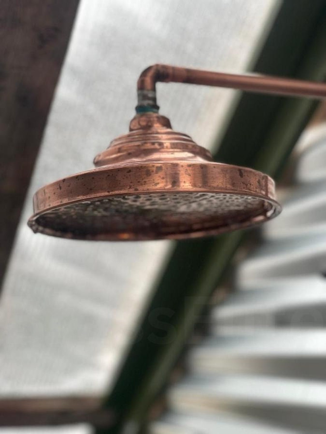 Unlacquered Solid Copper Shower Head, Rainfall Shower Head, Aged Copper ...